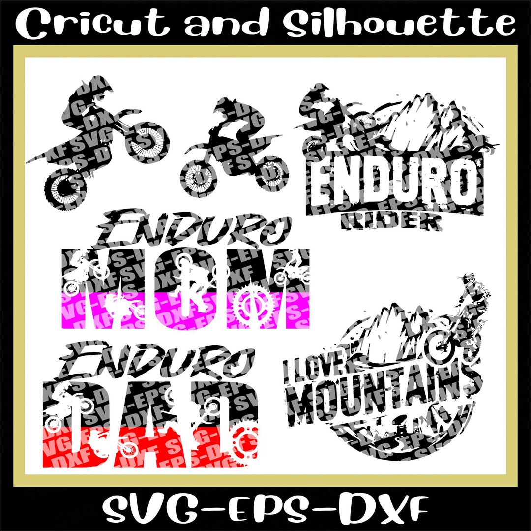 Enduro Svg Files /motocross Svg/ Mountain Wheel Svg /cuting Files/print ...
