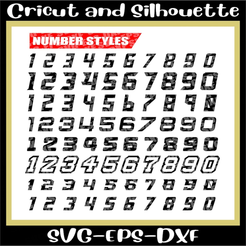 Motocross Number Font Style Svg Files /racing Plate Svg/cricut ...