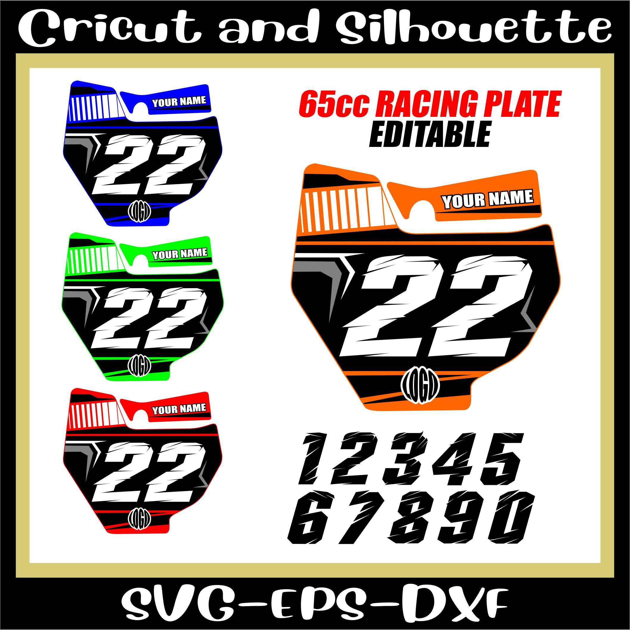 Motocross Racing Plate Template Svg Files/motocross Svg/eps,dxf,svg ...