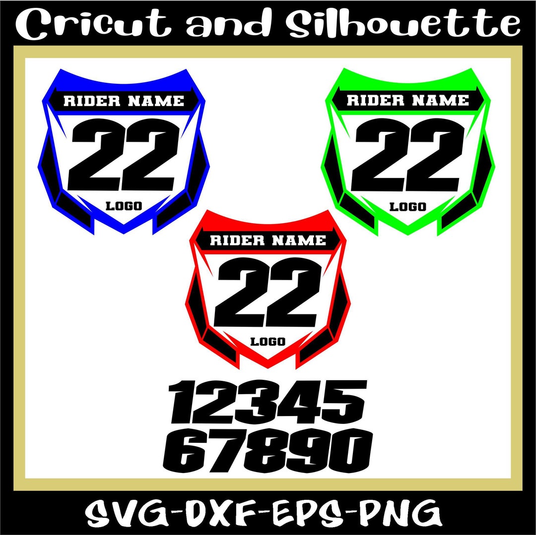 Motocross Racing Plate Template Svg Files/motocross Svg/eps,dxf,svg ...