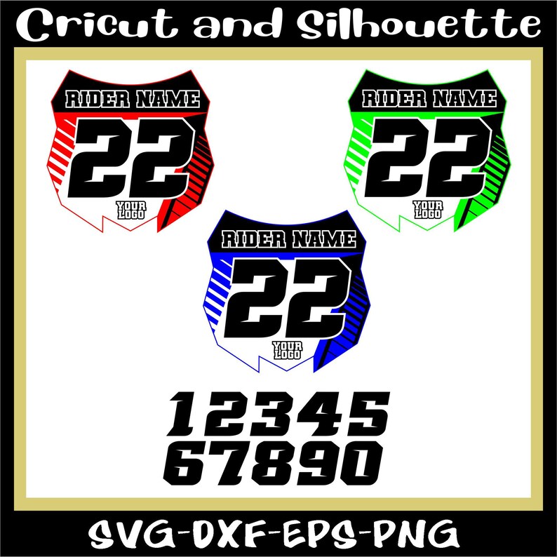 Motocross Racing Plate Template Svg Files/motocross Svg/eps,dxf,svg ...