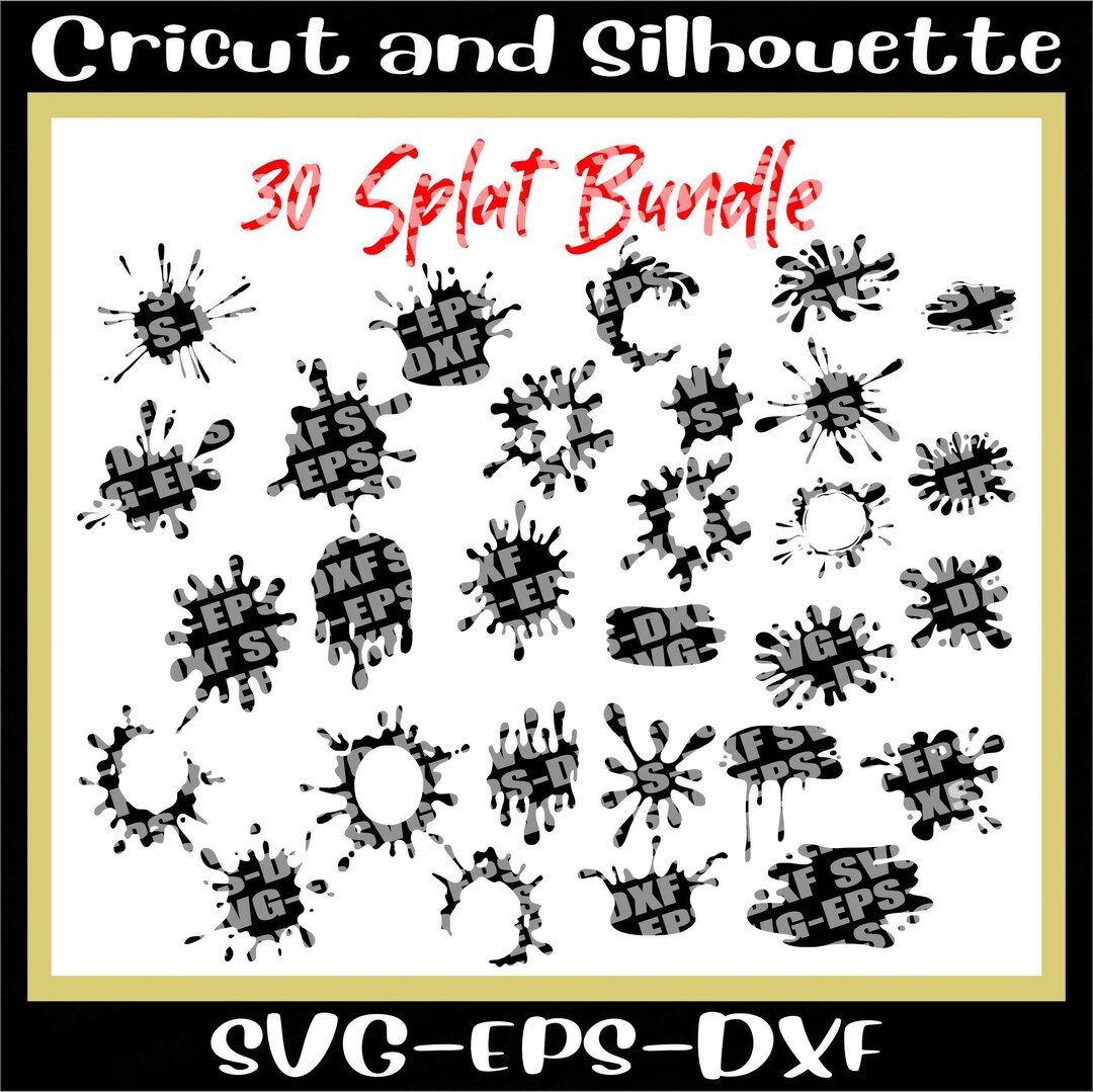 Splat/splash SVG Bundle, Black Ink Drops (digital Download) - Etsy