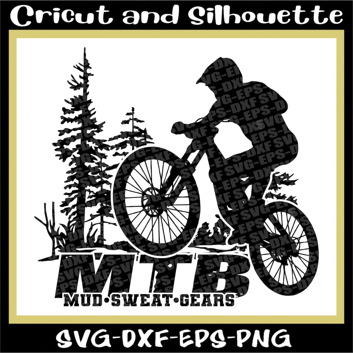 MTB Svg Mountain Bike Svg Files mtb Mud Sweat | Etsy