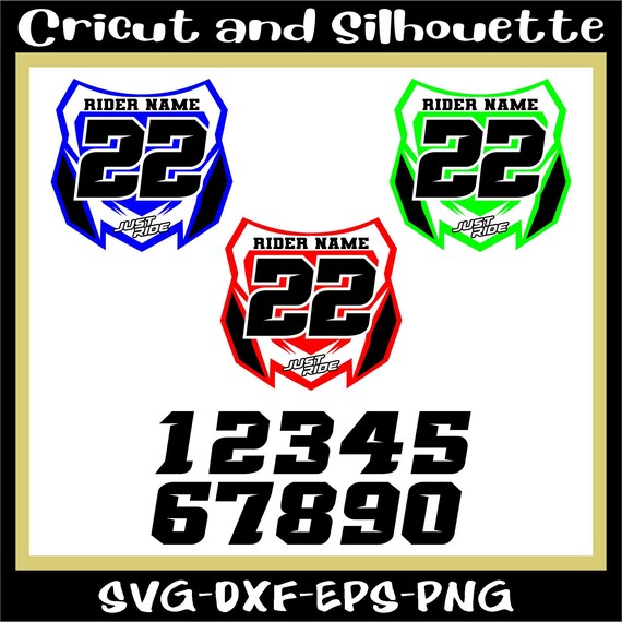 Motocross Racing Plate Template Svg Files/Motocross | Etsy