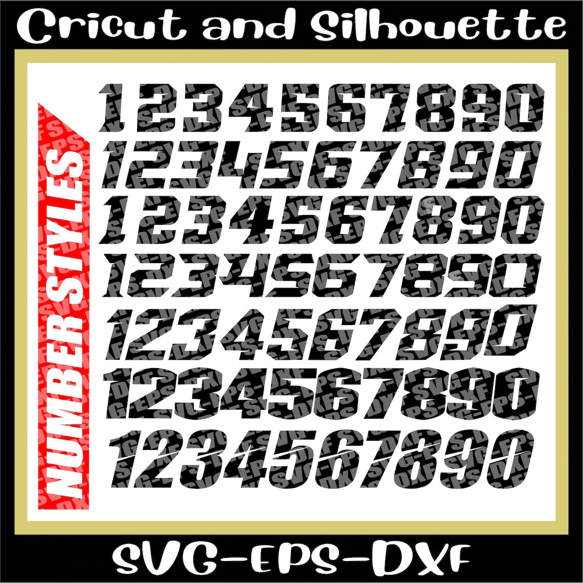Motocross Number Font Style Svg Files /racing Plate Svg/cricut ...