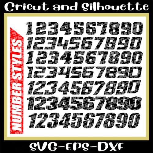 Motocross Number Font Style Svg Files /racing Plate - Etsy