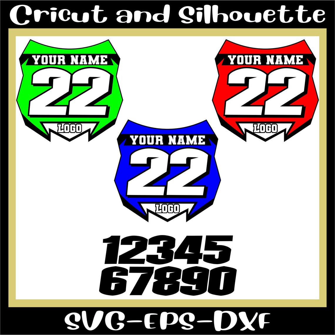 Motocross Racing Plate Template Svg Files/motocross Svg/eps,dxf,svg ...