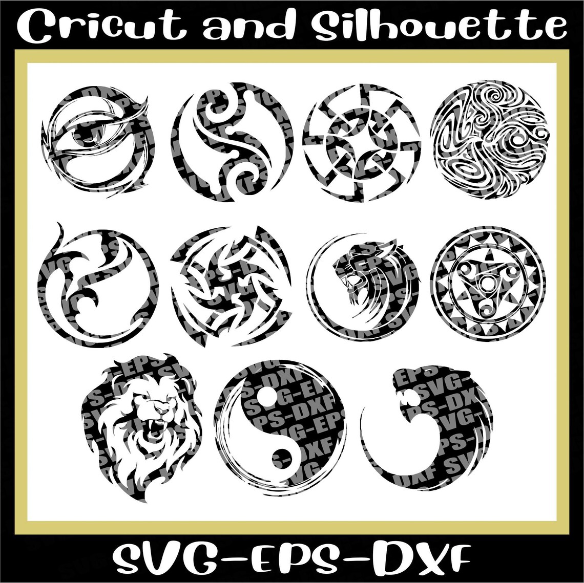 Círculo Svg Diseño Circular Svg Círculo Tribal Svg Tribal | Etsy