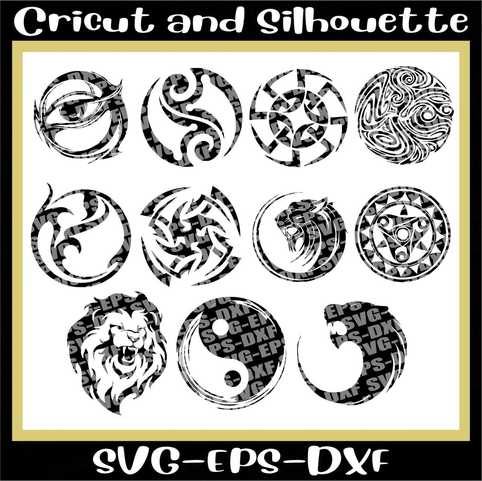 Circle Svg Circular Design Svg Tribal Circle Svg Tribal Svg | Etsy