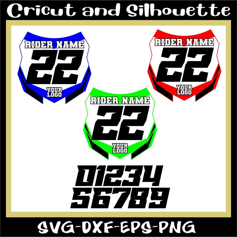 Motocross Racing Plate Template Svg Files/motocross Svg/eps,dxf,svg ...