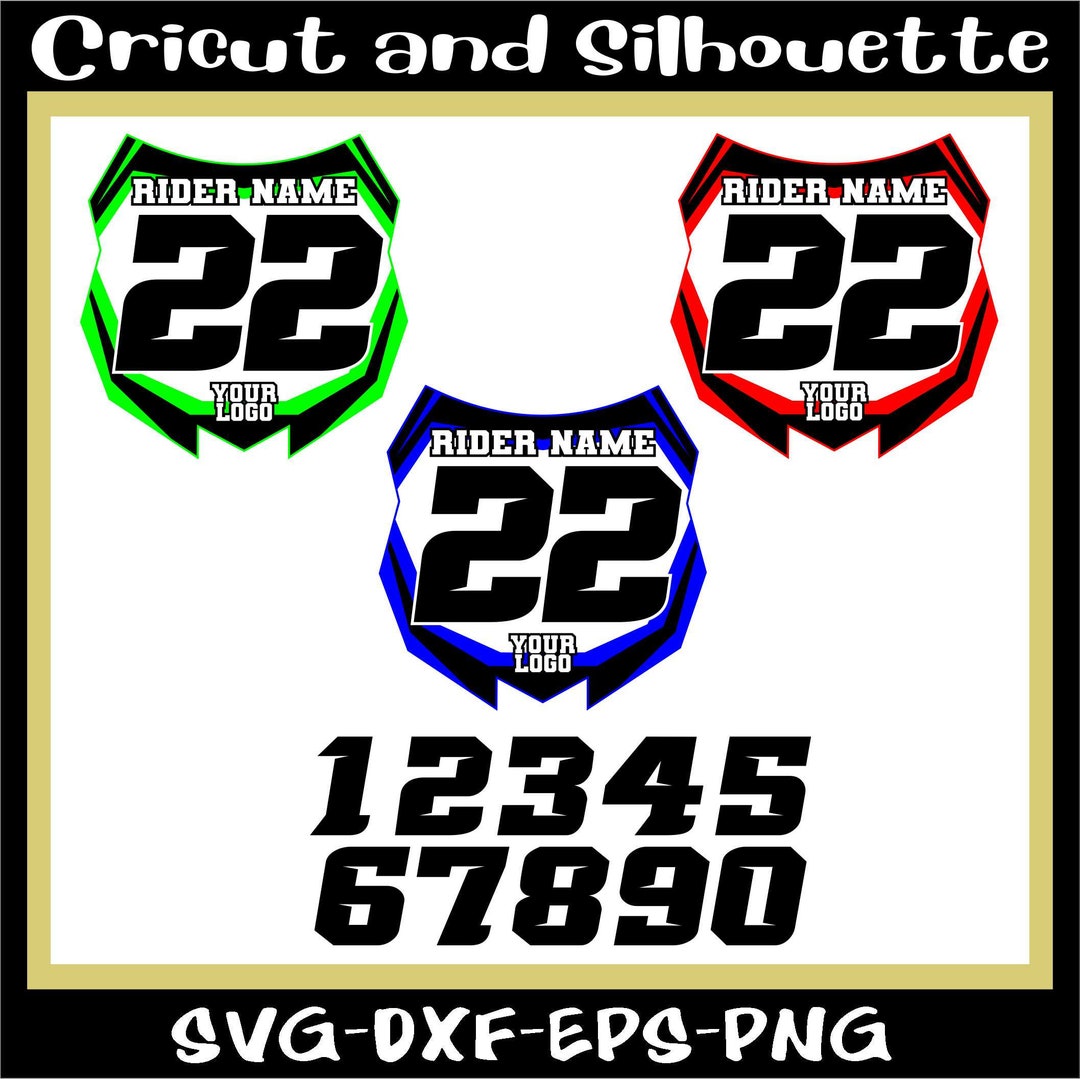 Motocross Racing Plate Template Svg Files/motocross Svg/eps,dxf,svg ...