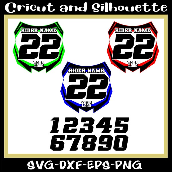 Dirt Bike Plate Svg - Etsy