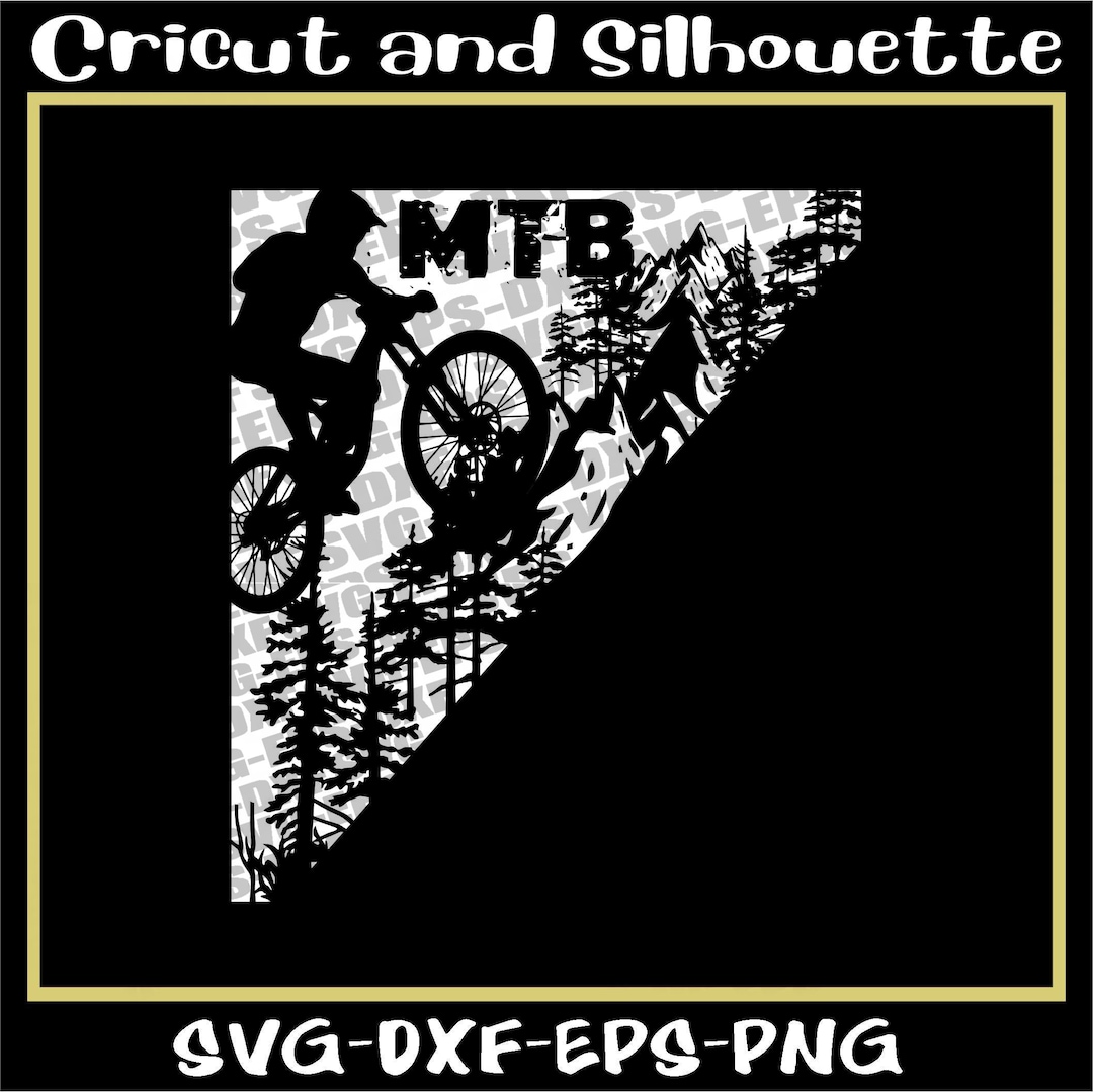 MTB Svg, Mountain Bike Svg Files "mtb Artistic Design" Mtb Svg, Cycling ...