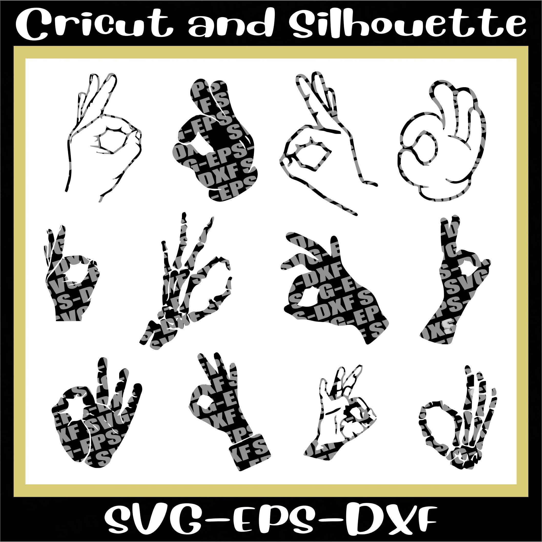 Hand-Svg-Handzeichen-Svg-Dateien /Ok Hand-Svg/Chill-Svg/Eps,Dxf,Svg ...