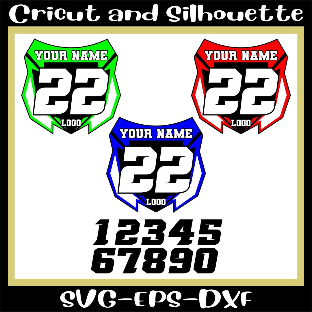 Motocross Racing Plate Template Svg Files/motocross Svg/eps,dxf,svg ...