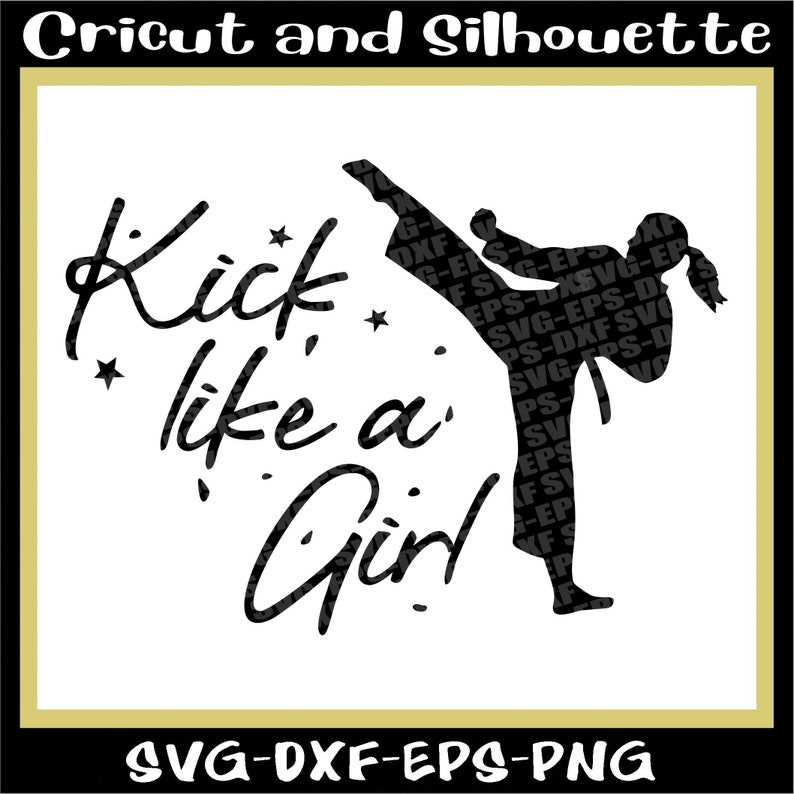 Taekwondo Svg Karate Svg kick Like a Girl | Etsy