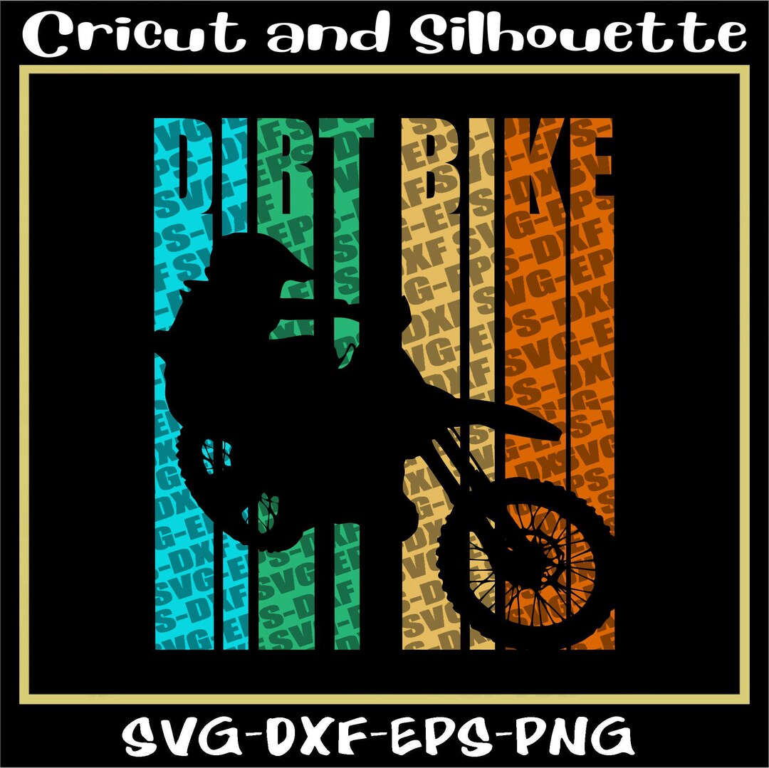 Motocross Svg, Dirt Bike Svg, Dirt Svg "dirt Bike Vintage Colorful ...