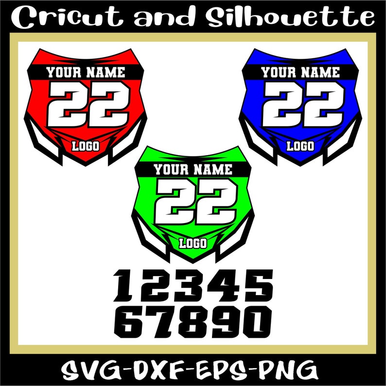 Motocross Racing Plate Template Svg Files/motocross Svg/eps,dxf,svg ...