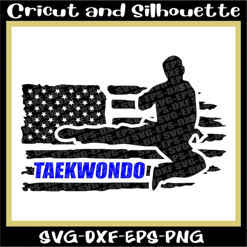 Taekwondo Svg Karate Svg taekwondo Flag Distressed - Etsy