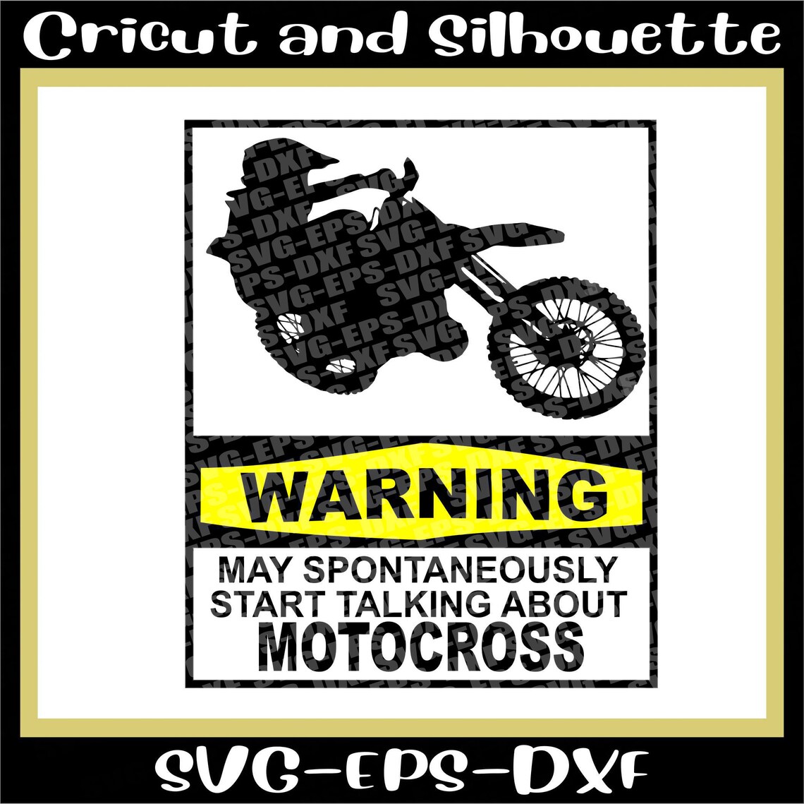 Motocross Svg Art File Motocross Warning Svg Dirt Bike - Etsy