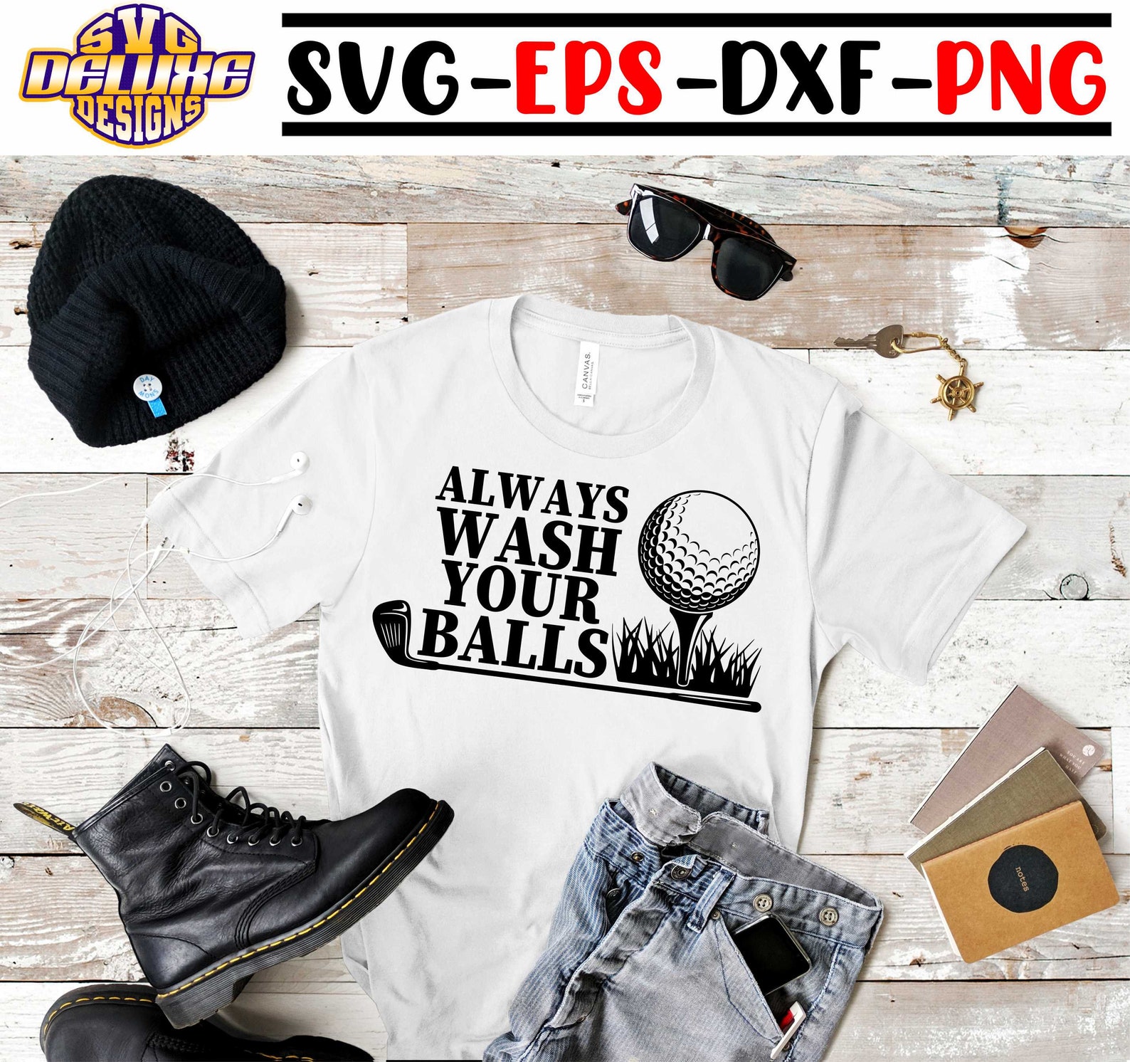 Golf Svg, Golf Ball Svg File, Golf Vector, Golf Ball Svg "always Wash ...