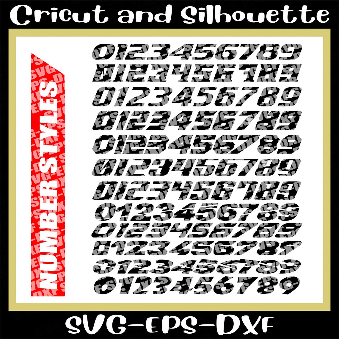 Motocross Number Font Style Svg Files /racing Plate Svg/cricut ...