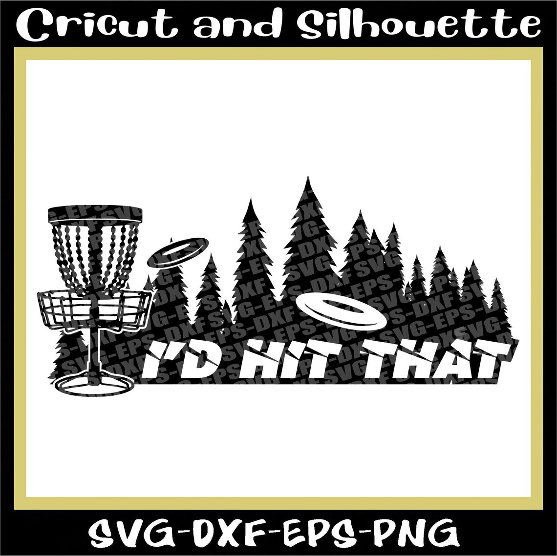 Disc Golf Svg Discg Golf Art File i'd Hit - Etsy