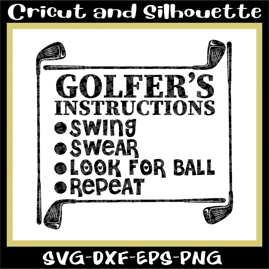 Golf Svg, Golf Svg File, Golf Vector, Golf Ball Svg "golfer's ...