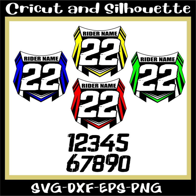 Motocross Racing Plate Template Svg Files/motocross Svg/eps,dxf,svg ...