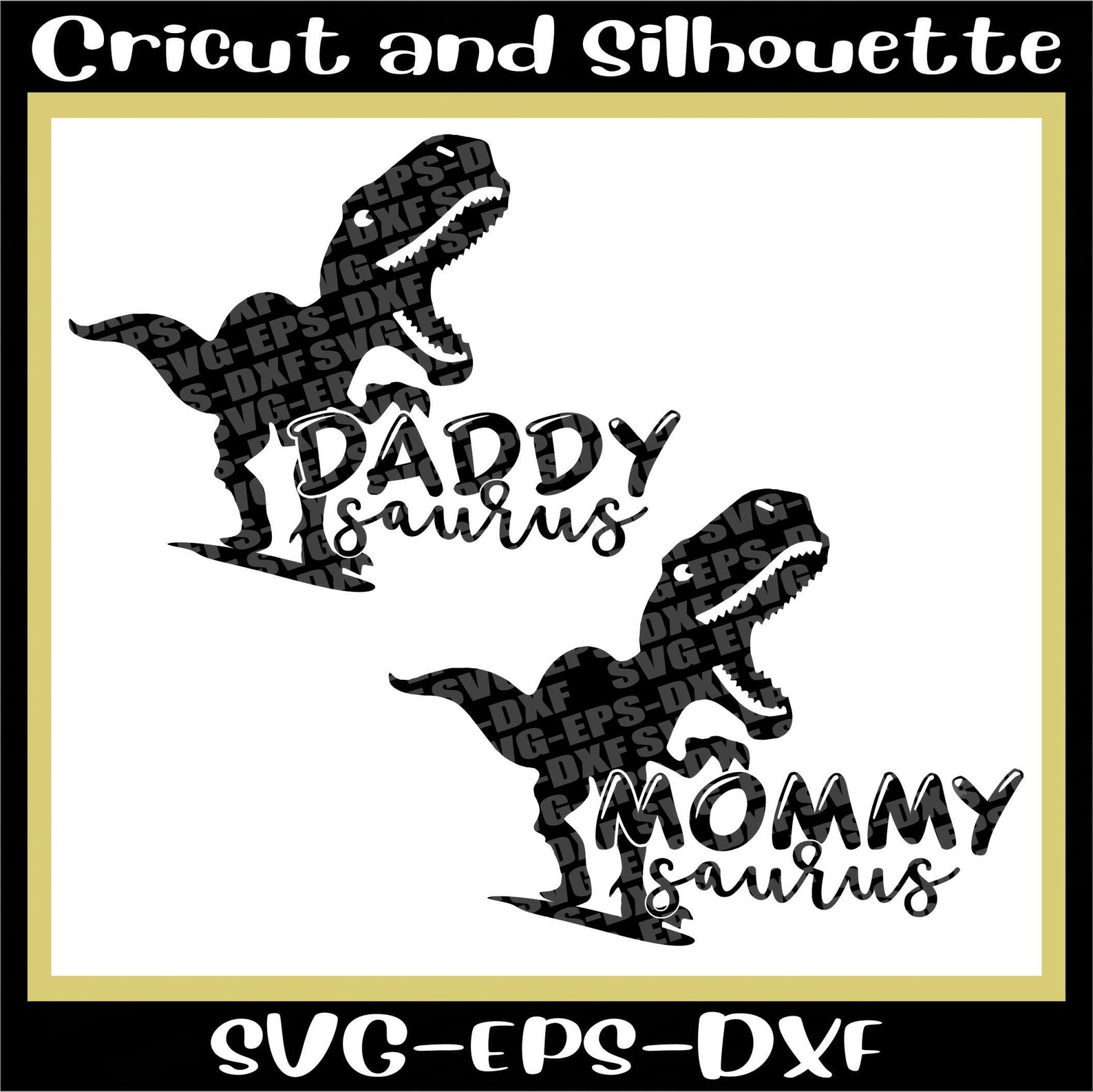 Daddy Saurus Svg File Mommy Saurus Svg File Dinosaur Dad - Etsy