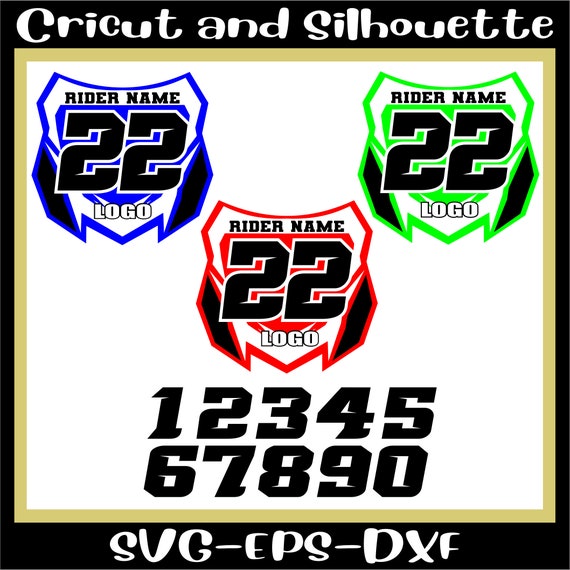 Motocross Racing Plate Template Svg Files/motocross | Etsy