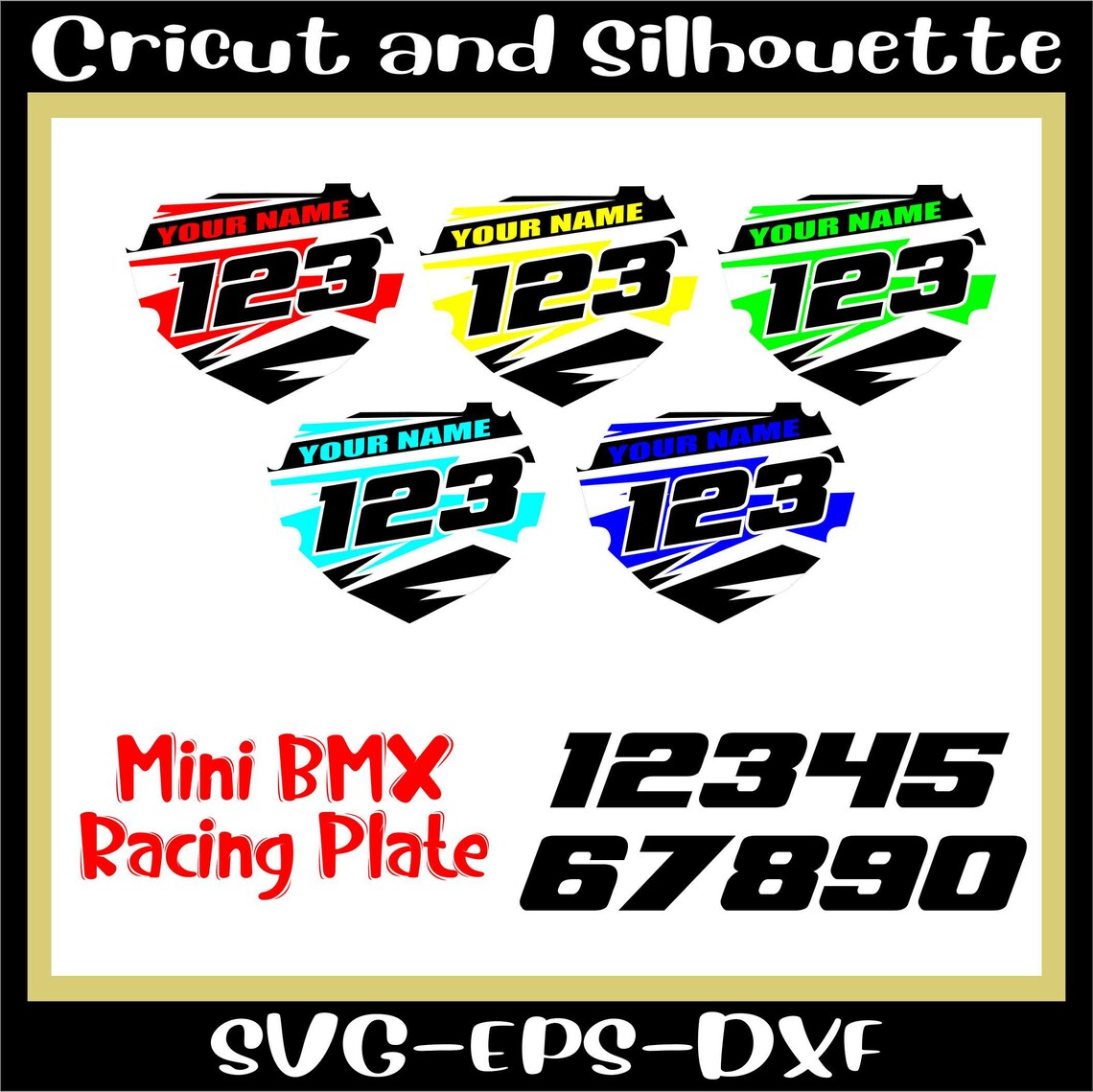 Mini BMX Plate Svg Bmx Svg Motocross Racing Plate Template - Etsy