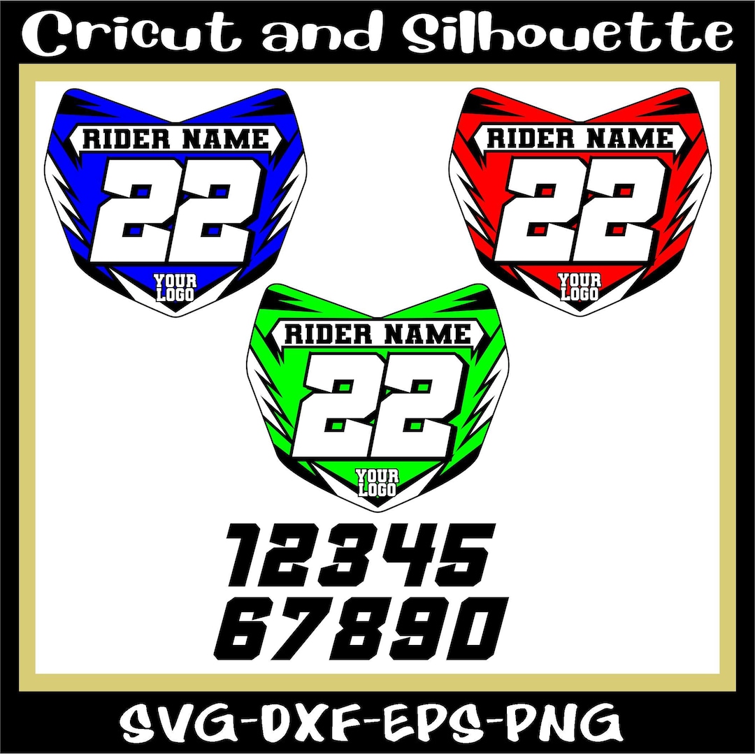 Motocross Racing Plate Template Svg Files/motocross Svg/eps,dxf,svg ...