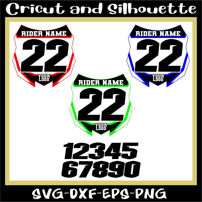 Motocross Racing Plate Template Svg Files/motocross Svg/eps,dxf,svg ...