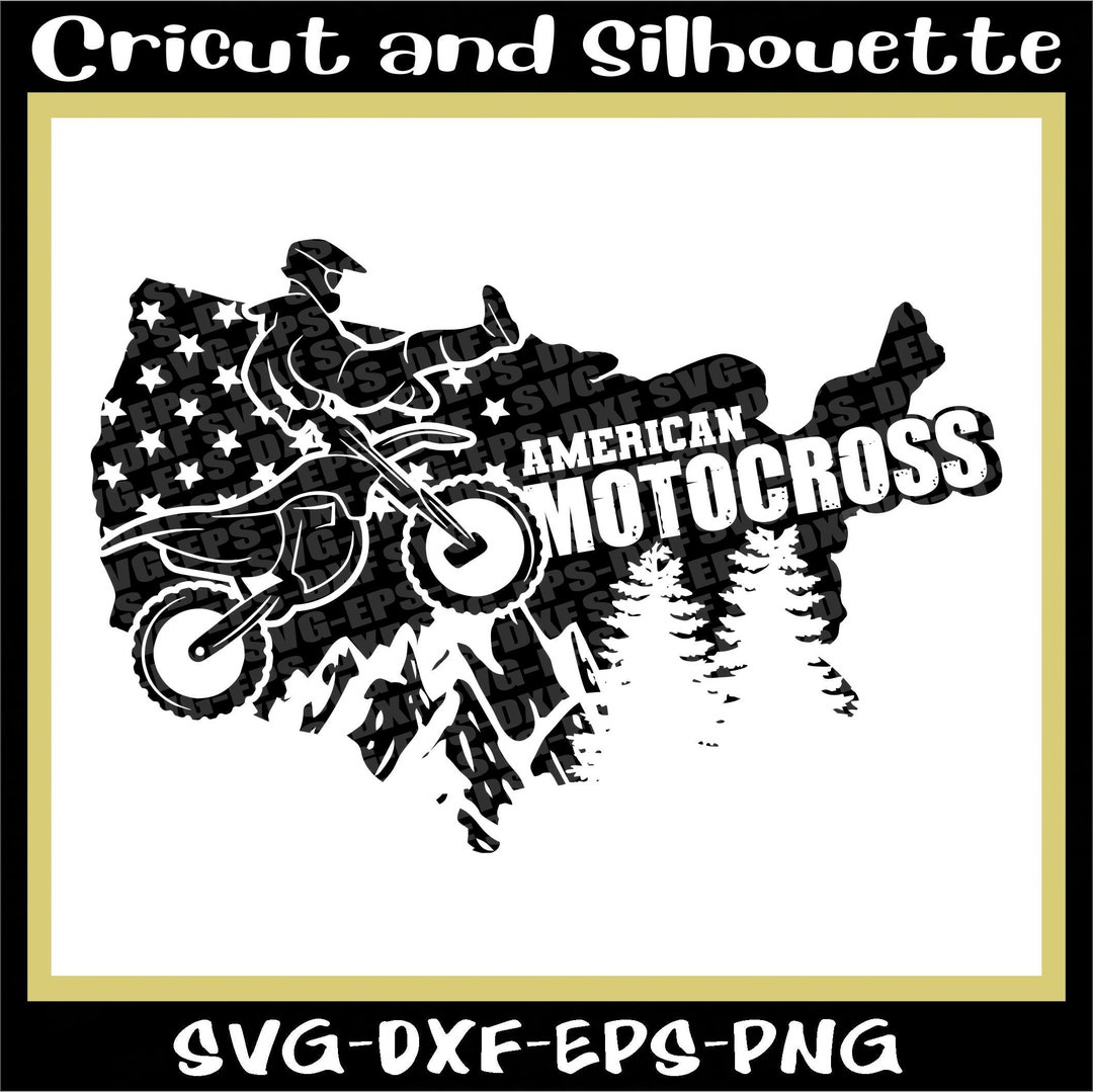 Motocross Svg, Motocross Art Print " American Motorcross " - Dirt Bike ...