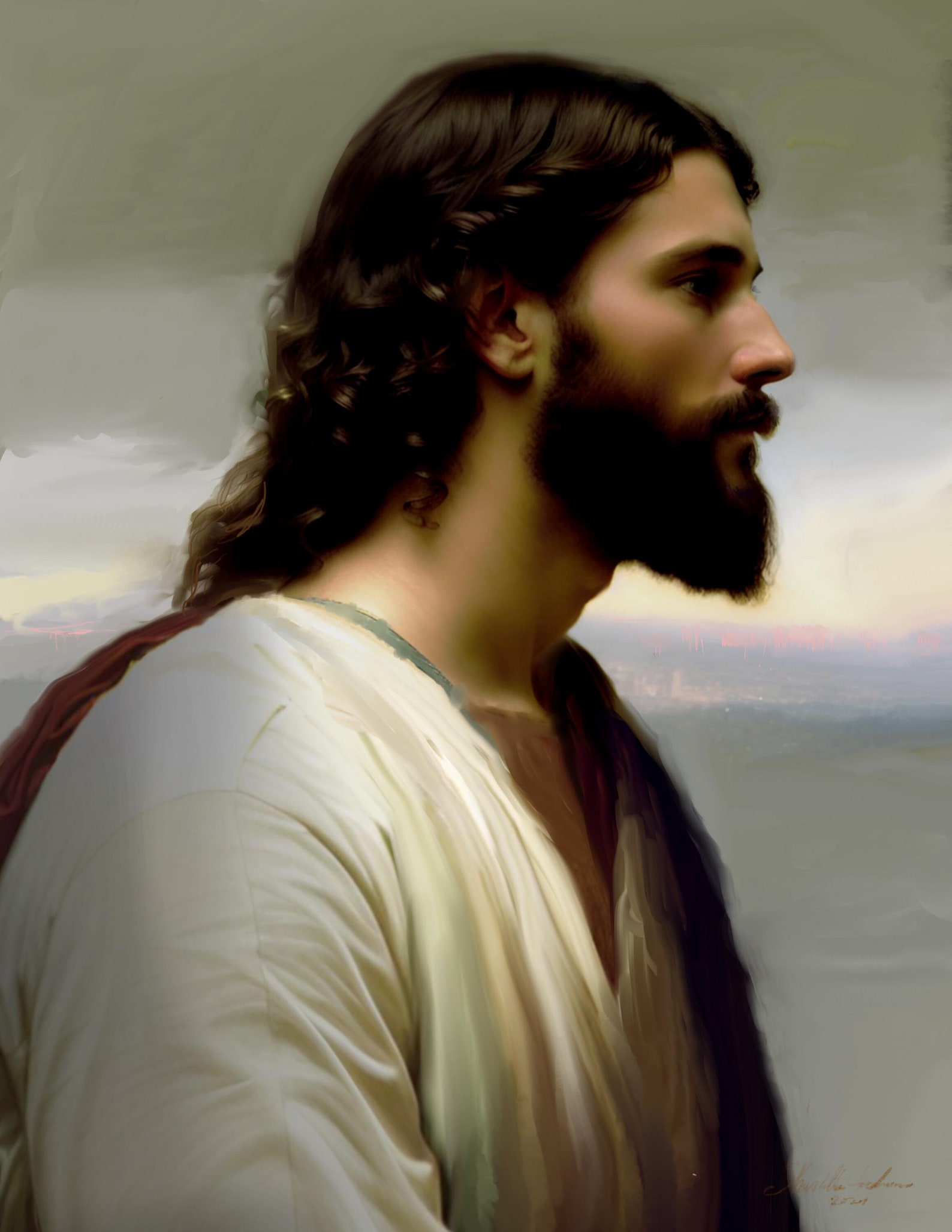 Whom Say Ye That I Am? Portrait, Jesus, Art, Sharlotte Andrus, Digital ...