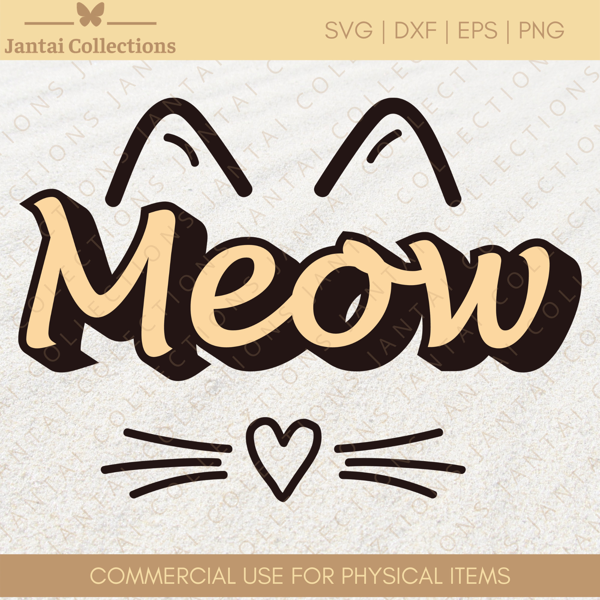 Meow Svg File Meow Svg Meow Sign Cat Svg Files For Cricut Etsy