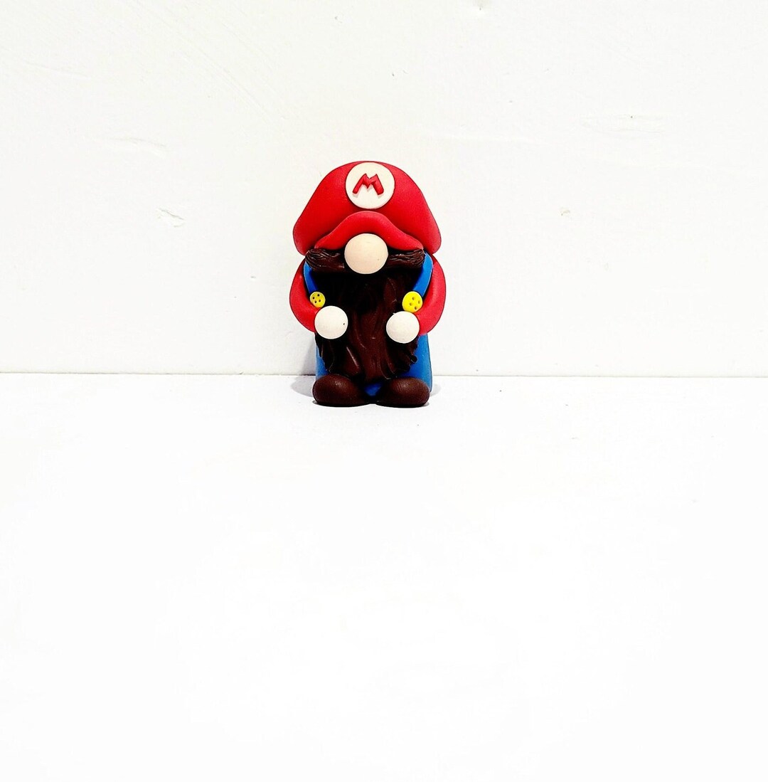 Gnome/super Mario Inspired Gnome/miniature Gnome/ Garden Gnome/summer ...