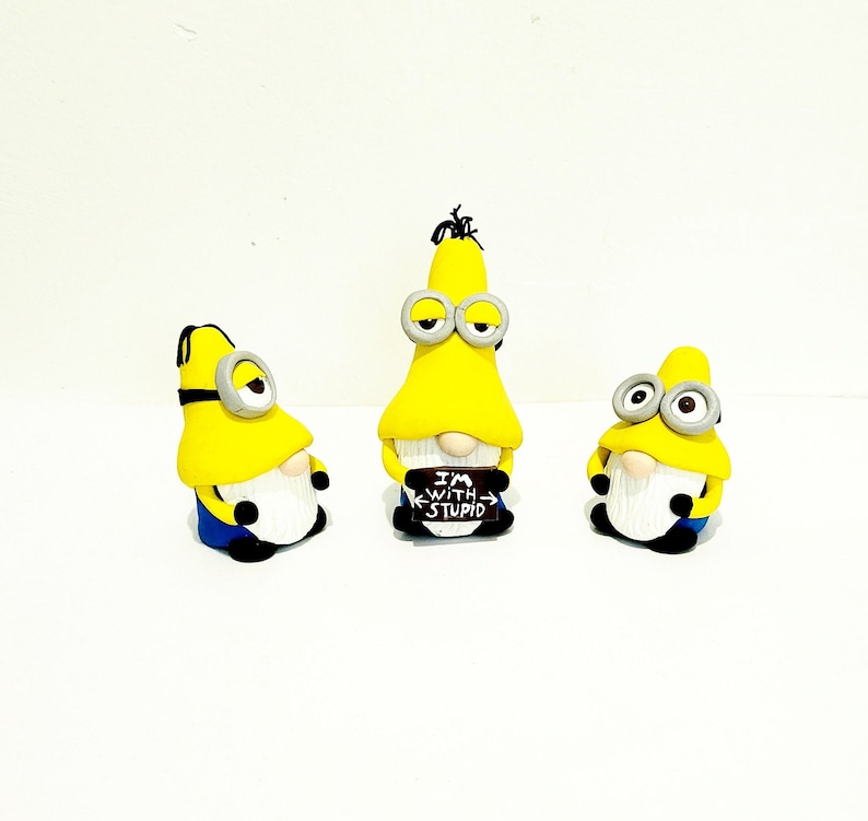Miniature Minions Gnome Set/ Miniature Gnomes/garden - Etsy
