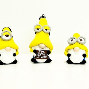 Miniature Minions Gnome Set/ Miniature Gnomes/garden Gnome/miniature ...