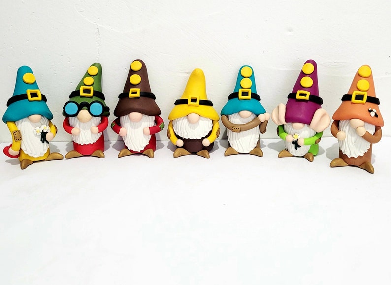 Gnomes/ Miniature Seven Dwarfs Inspired Character Gnome Set/ Gift ...