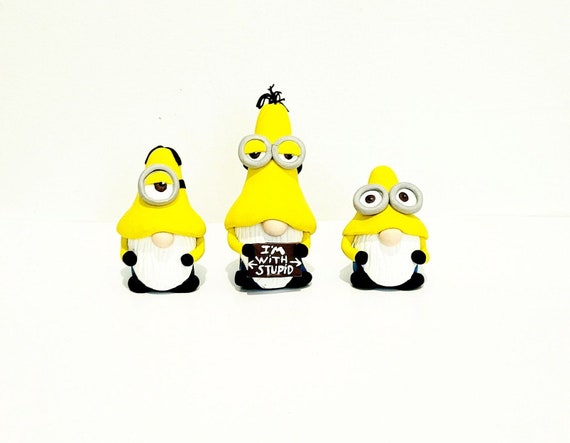 Miniature Minions Gnome Set/ Miniature Gnomes/garden - Etsy