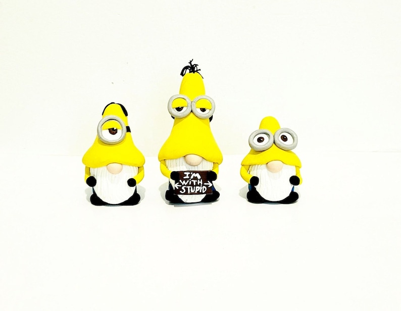 Miniature Minions Gnome Set/ Miniature Gnomes/garden - Etsy