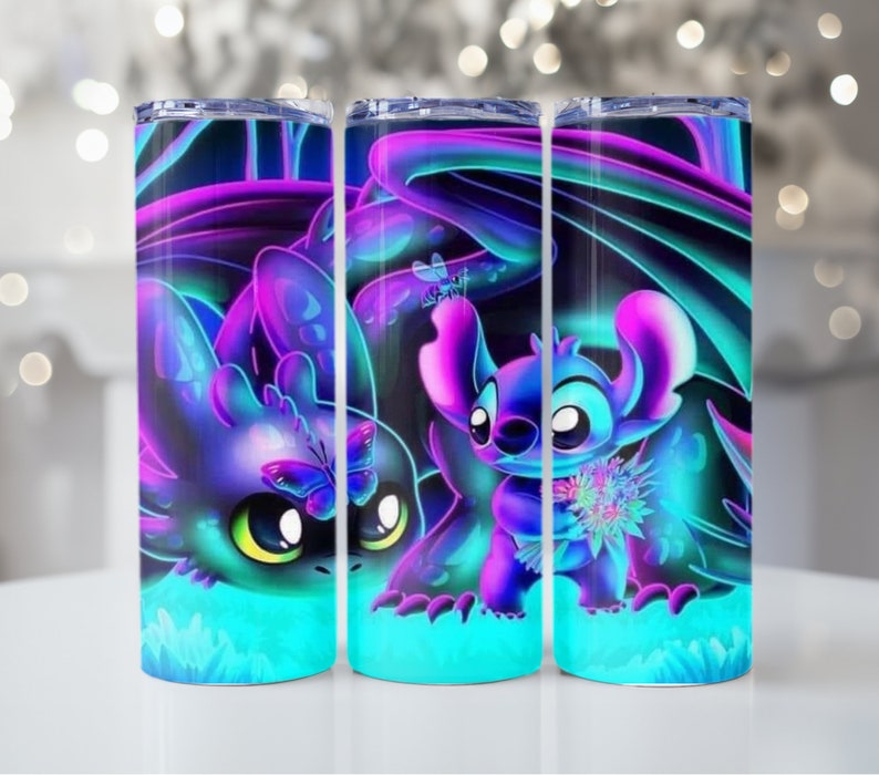 Stitch/toothless 20oz Tumbler - Etsy
