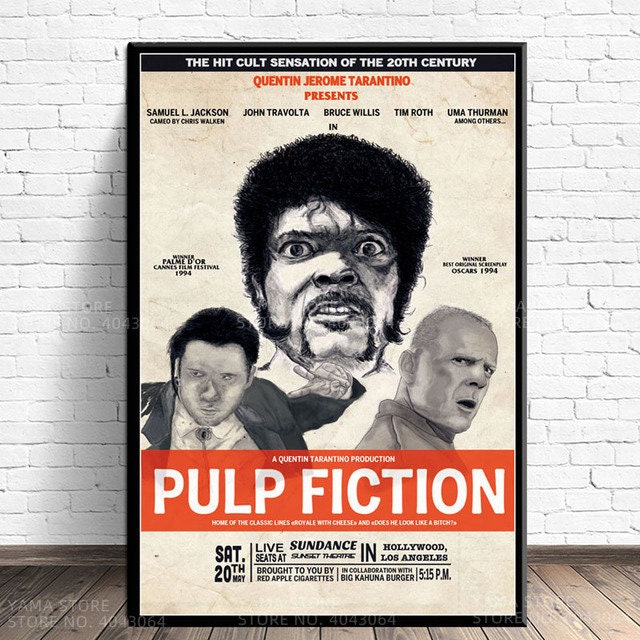 Quentin Tarantino Movie Series Pulp Fiction Movie Posters and Prints ...