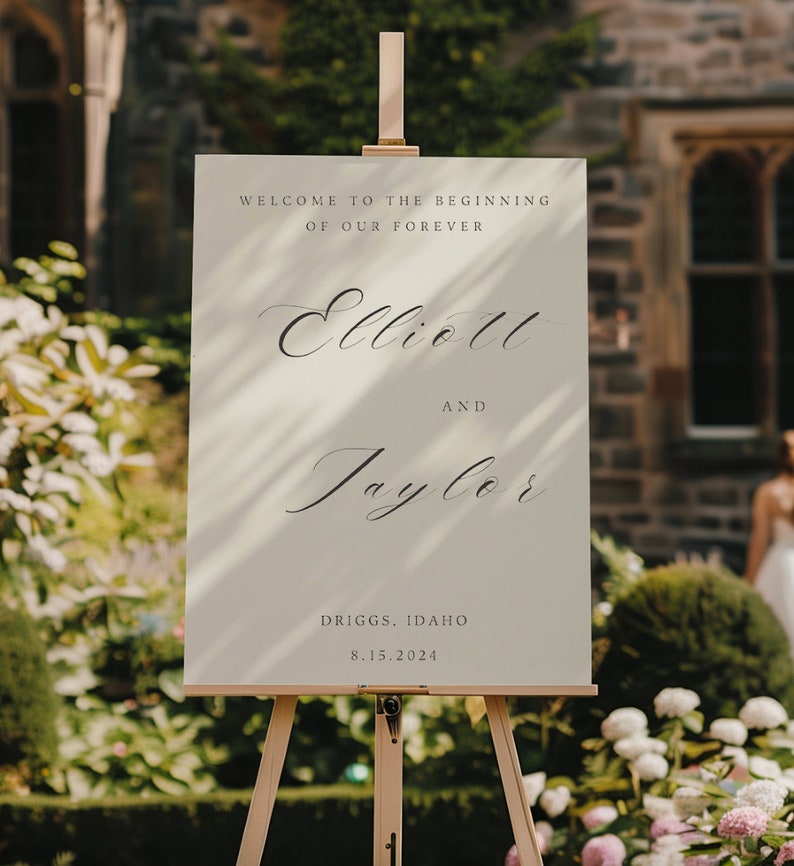 Wedding Welcome Sign, Wedding Entry Sign, Welcome to Our Wedding Sign ...