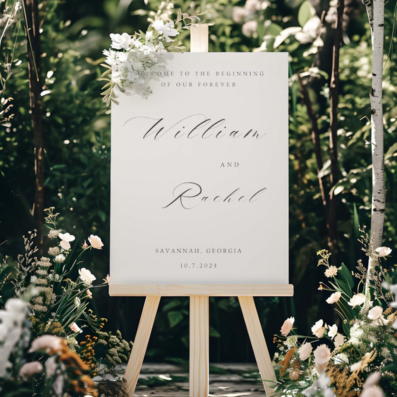 Wedding Welcome Sign, Wedding Entry Sign, Welcome to Our Wedding Sign ...