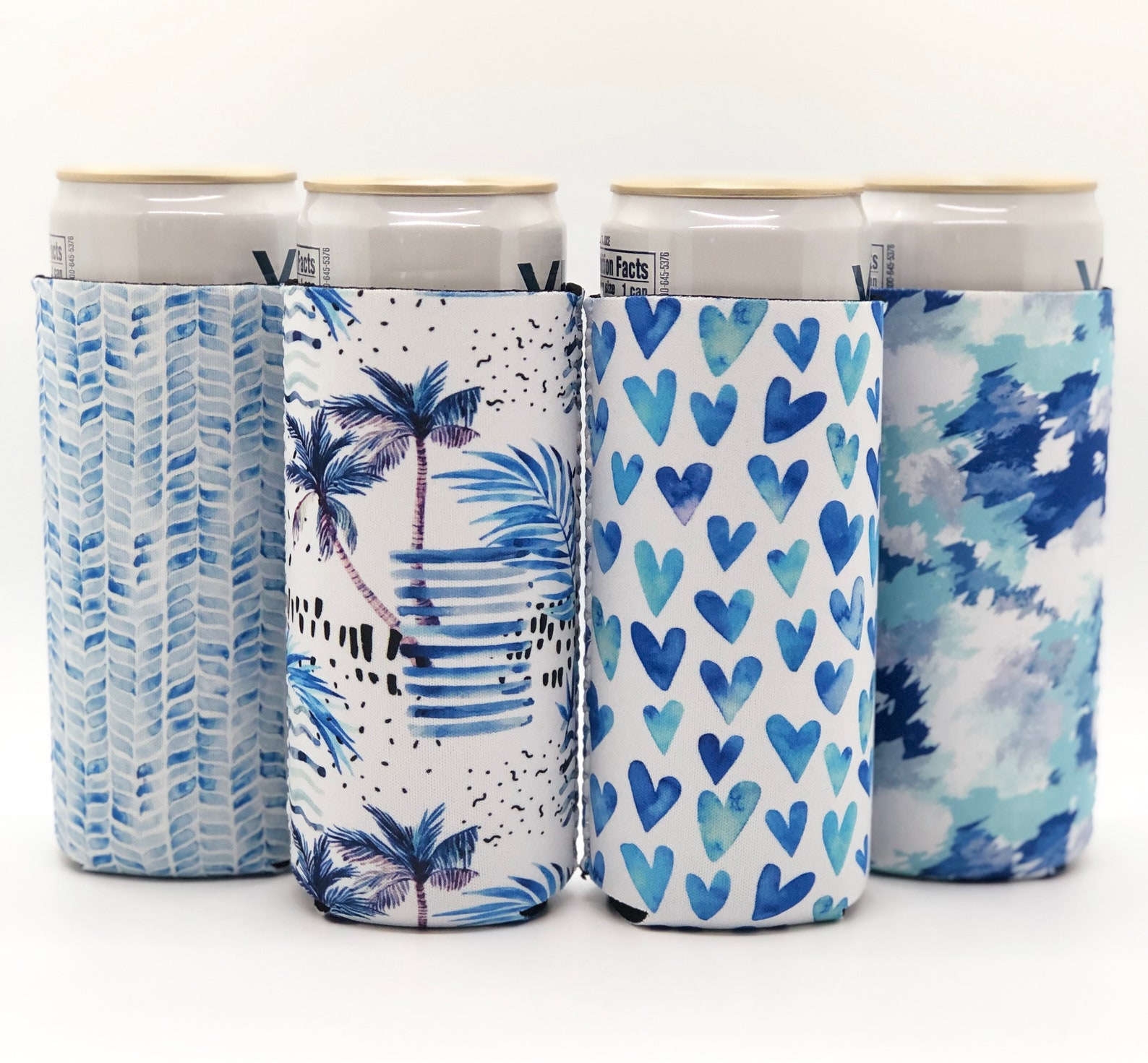 Neoprene Slim Can Cooler Sleeves - 12 OZ Drinks - Skinny Insulators for ...