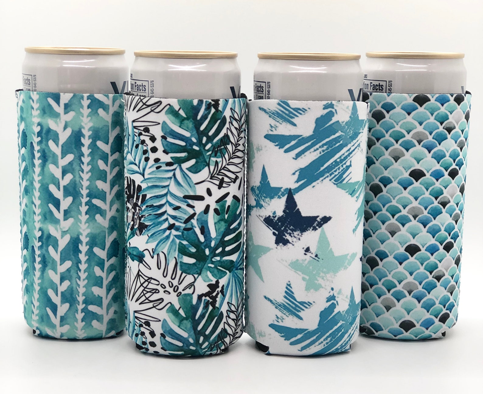 Neoprene Slim Can Cooler Sleeves - 12 OZ Drinks - Skinny Insulators for ...