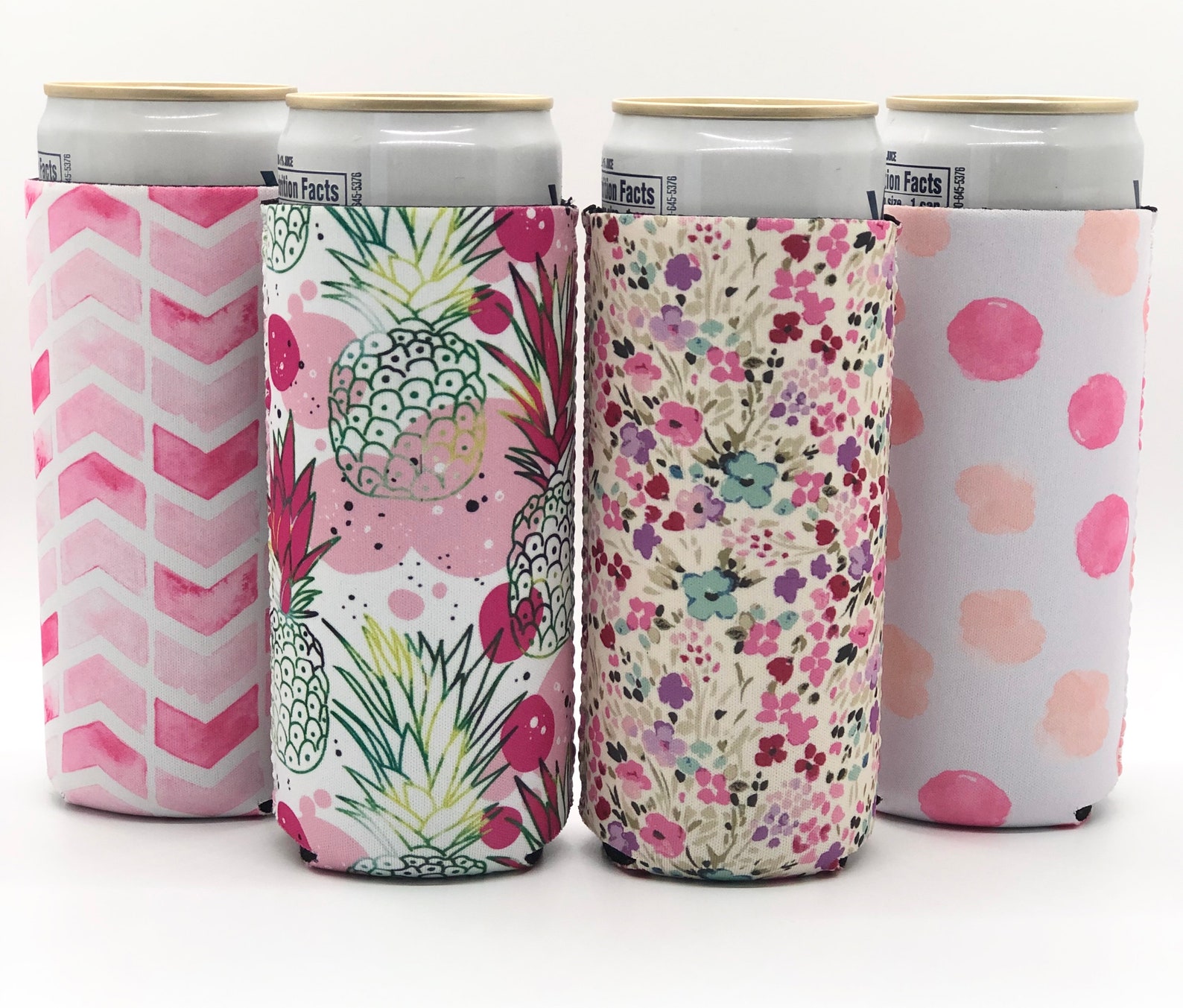 Neoprene Slim Can Cooler Sleeves - 12 OZ Drinks - Skinny Insulators for ...